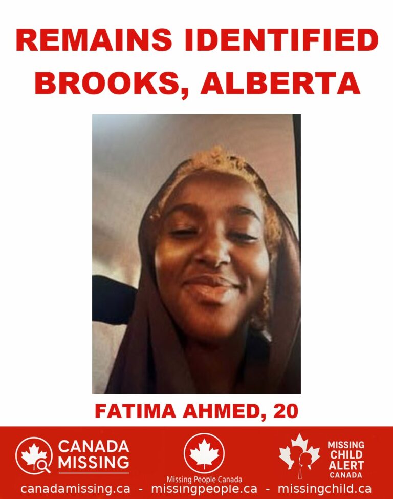 RCMP CONFIRM HUMAN REMAINS FOUND IN BROOKS, ALBERTA ARE MISSING WOMAN ...
