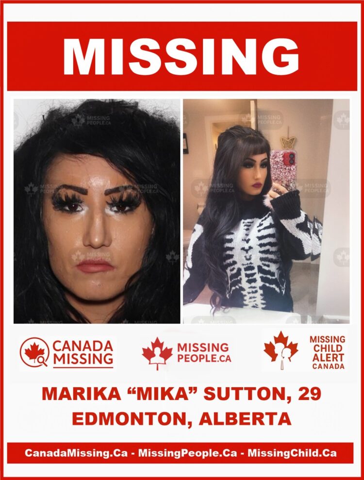 MISSING WOMAN IN EDMONTON, ALBERTA – MARIKA “MIKA” SUTTON, 29 – LAST ...
